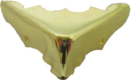 Brass Plated Stamped Steel Small Box Corner | Architecturals.net